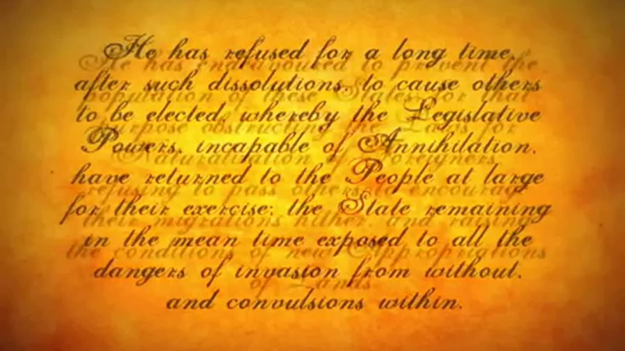 The Declaration of Independence (as read by Max - One News Page VIDEO