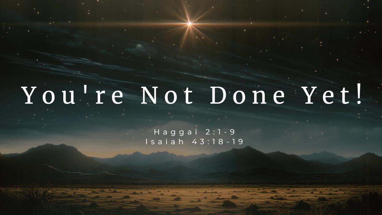 You're Not Done Yet! - One News Page VIDEO