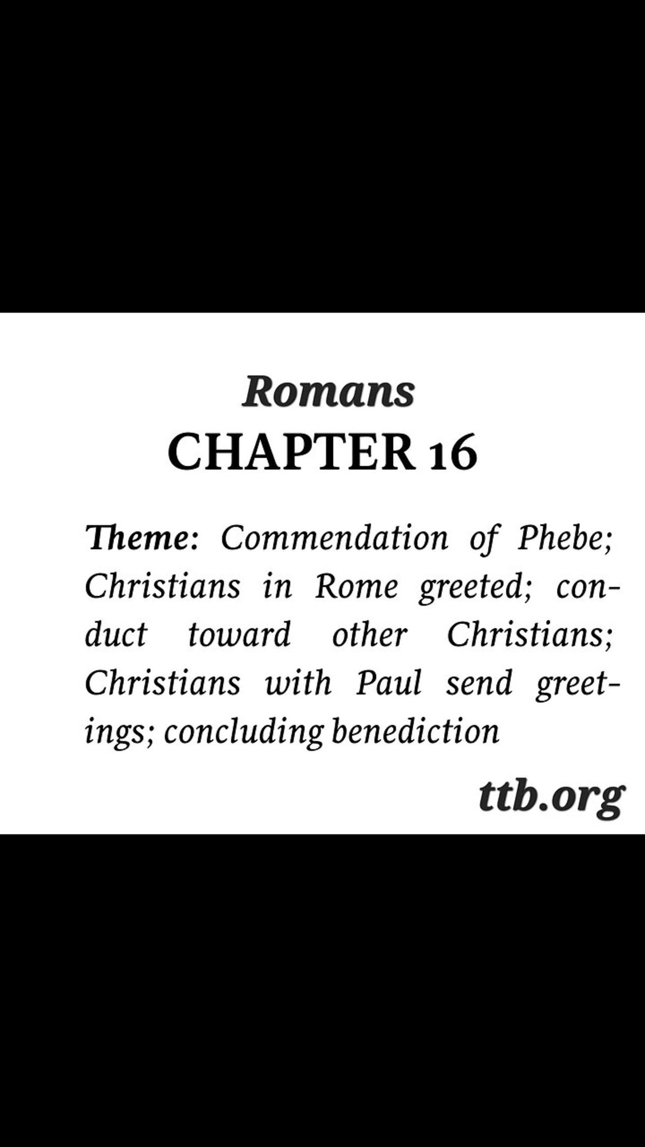 Romans Chapter 16 (Bible Study) - One News Page VIDEO
