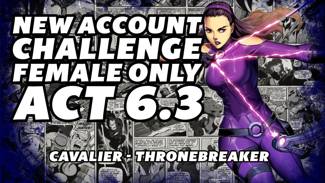 New Account Challenge | Female Only | Act 6.3 | - One News Page VIDEO