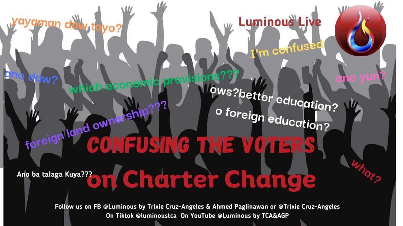 Confusing the voters on Charter Change and the - One News Page VIDEO