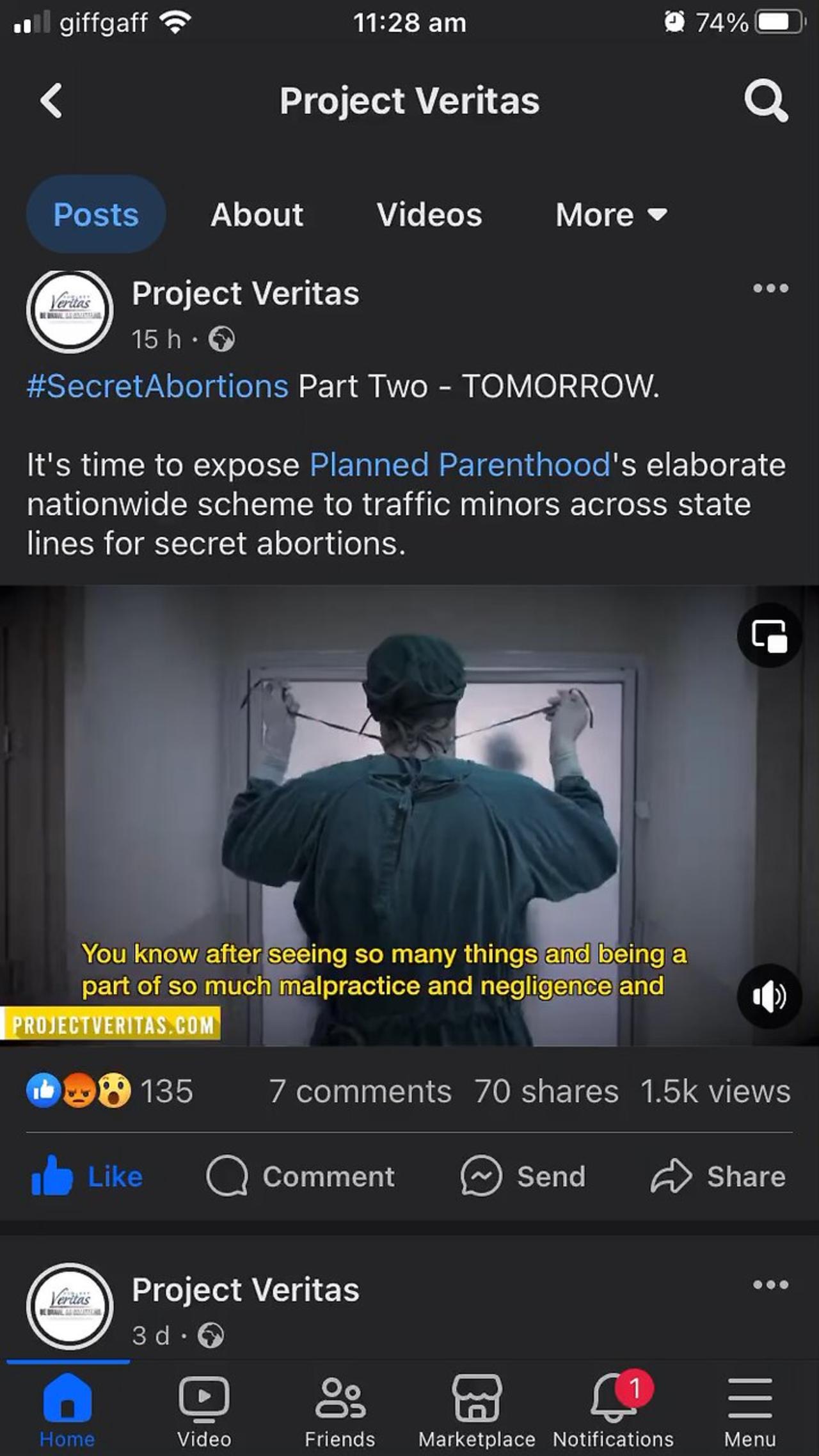 Project Veritas : part 2 Planned Parenthood - One News Page VIDEO