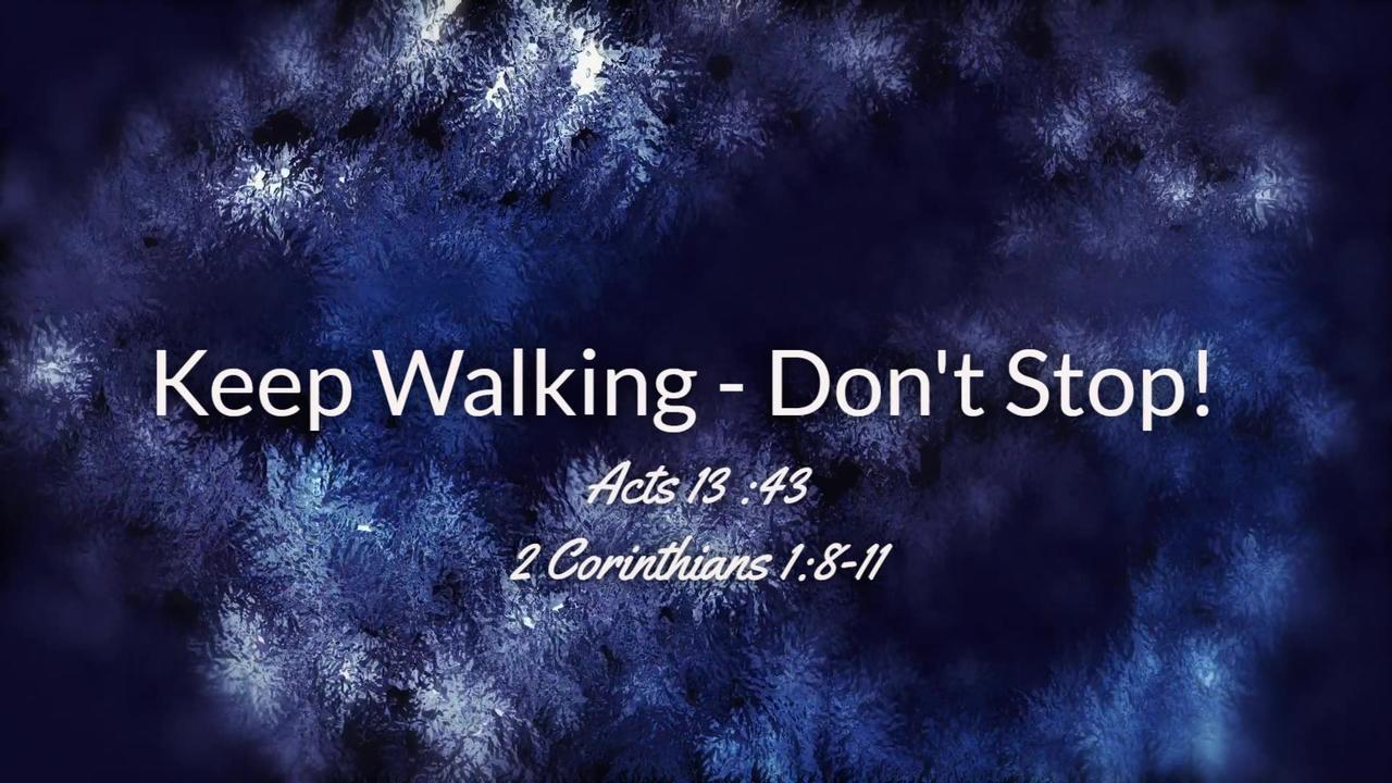 Keep Walking - Don't Stop! - One News Page VIDEO