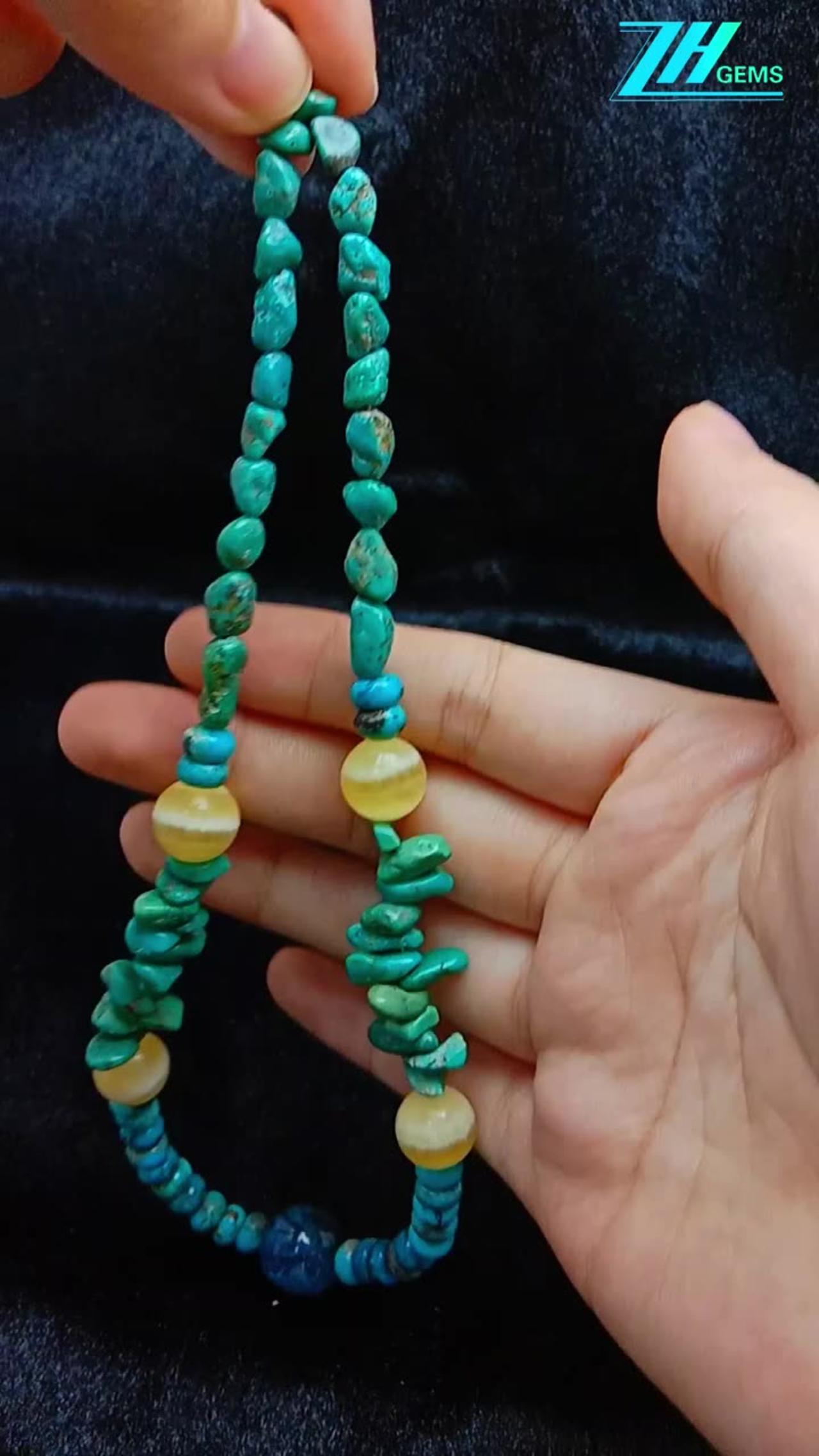 Natural turquoise and Calcite with Milky Blue - One News Page VIDEO