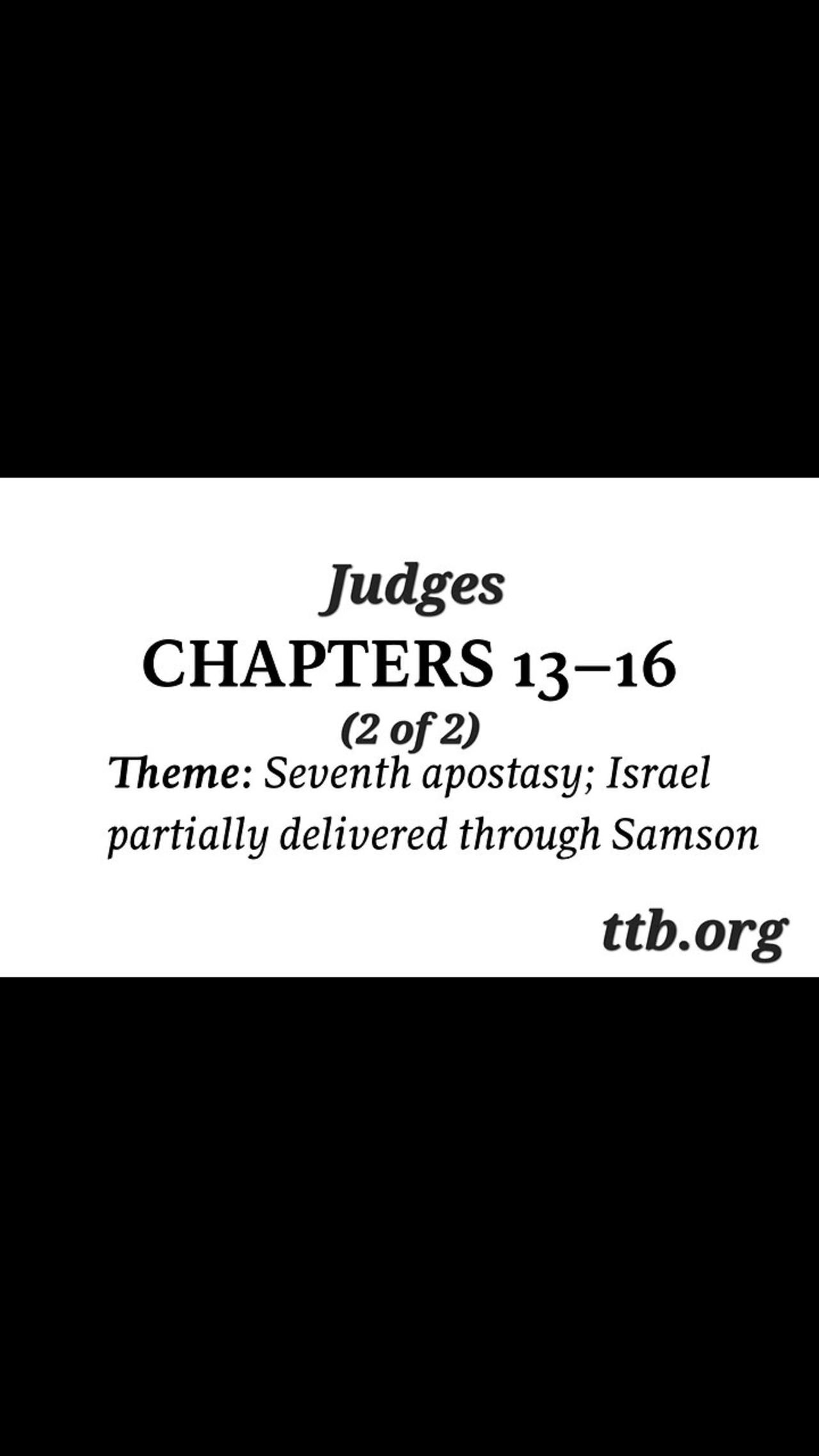 Judges Chapter 13-16 (Bible Study) (2 of 2) - One News Page VIDEO