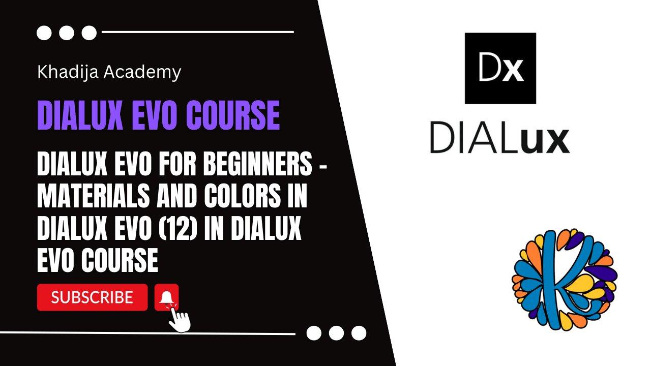 Dialux Evo for Beginners - Materials And Colors - One News Page VIDEO