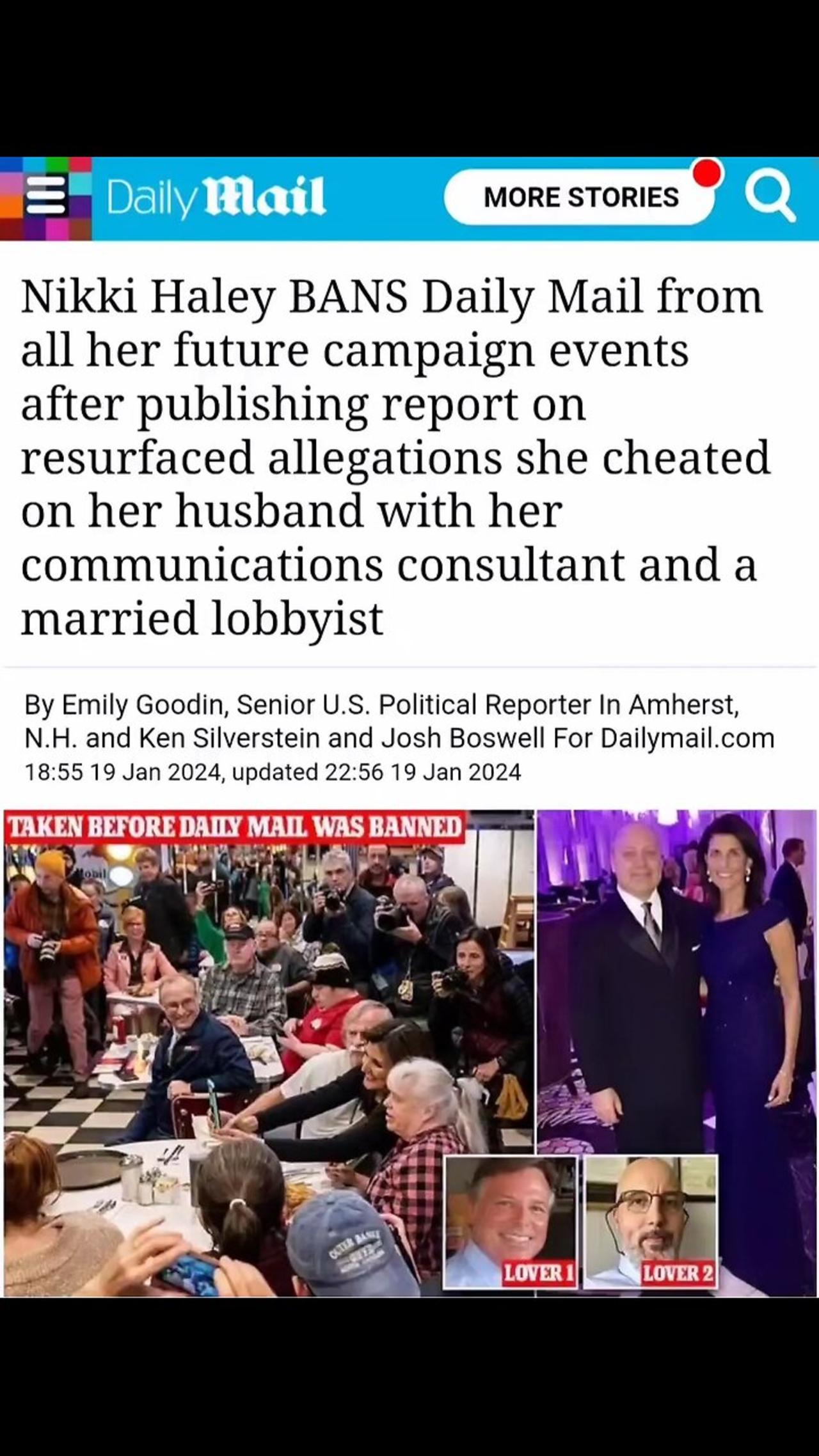 Nikki Haley Banned Daily Mail For Reporting On - One News Page VIDEO