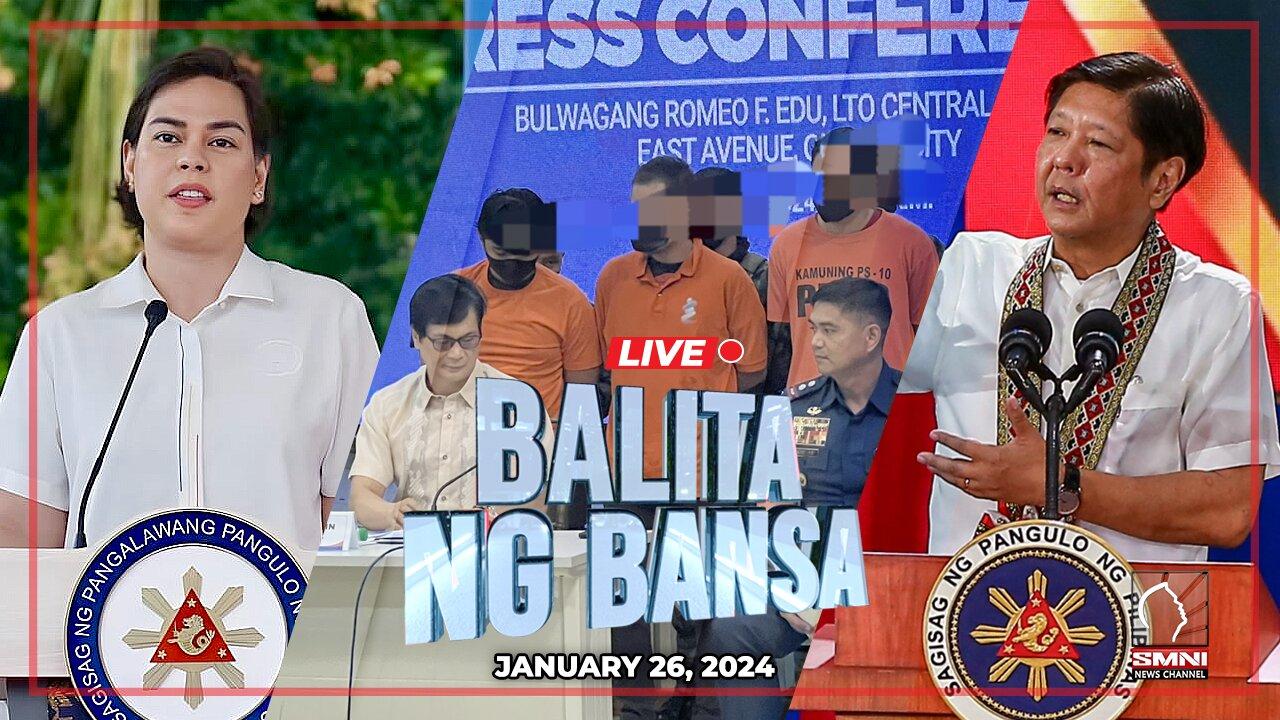 LIVE: Balita ng Bansa | January 26, 2024 - One News Page VIDEO