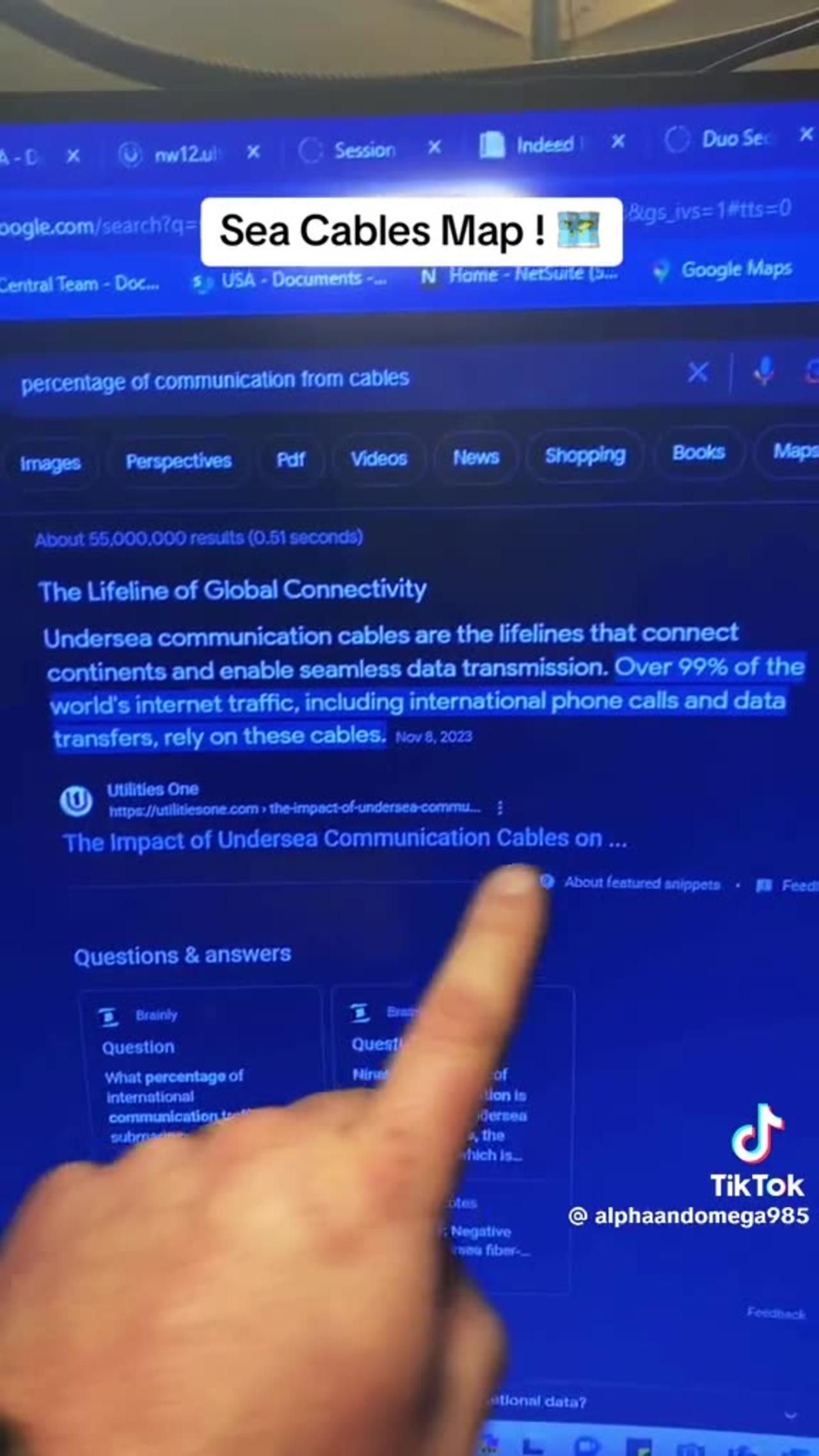 WORLDS SUBMARINE CABLE MAP - One News Page VIDEO