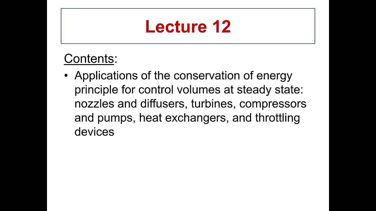 Lecture 12 (Part I) - ME 3293 Thermodynamics I - One News Page VIDEO