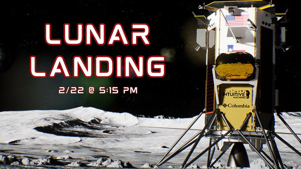 Lunar Landing - Intuitive Machines-1 - 2/22/24 - One News Page VIDEO