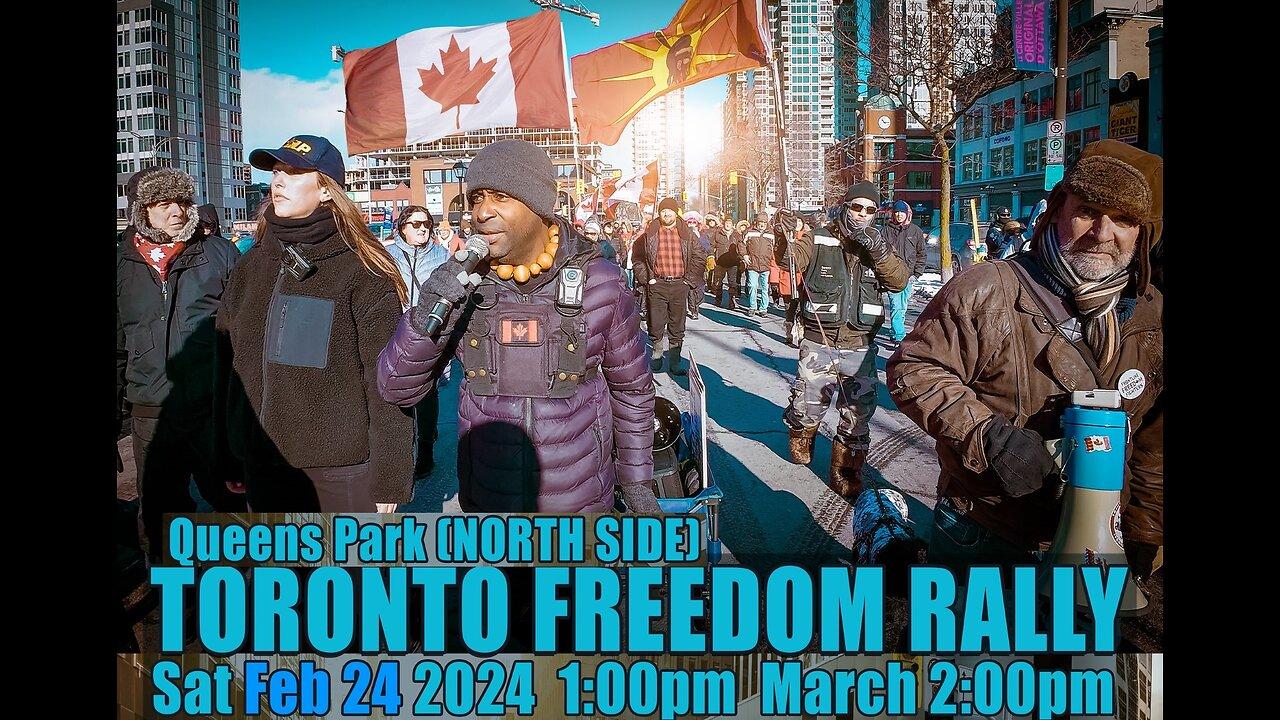 LiVE FREEDOM RALLY Toronto Feb 24 2024 - One News Page VIDEO