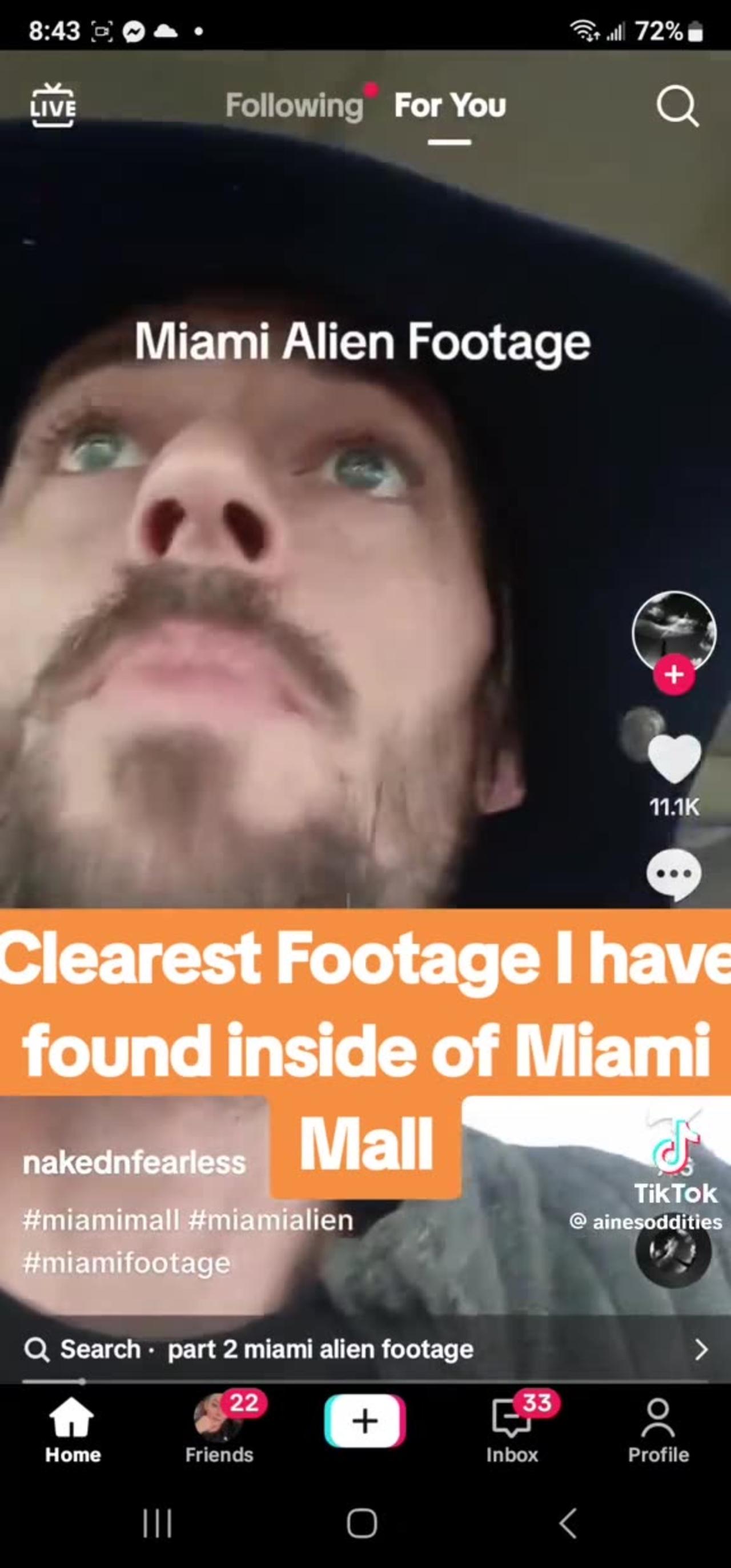 Clearest video of Miami Mall aliens - One News Page VIDEO