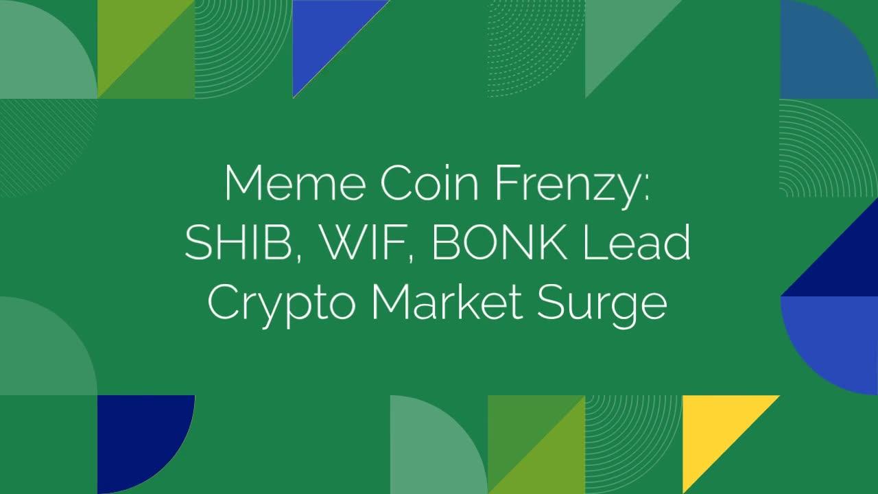 Meme Coin Frenzy: SHIB, WIF, BONK Lead Crypto - One News Page VIDEO