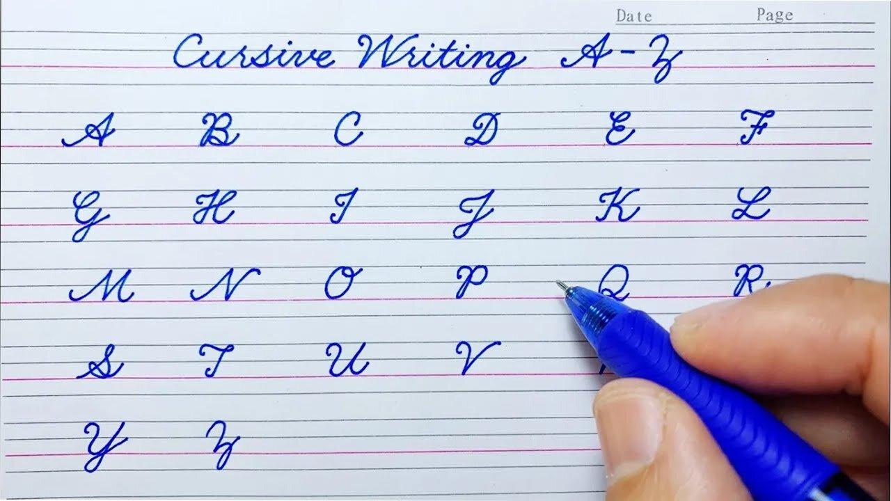 How to write English capital letters | Cursive - One News Page VIDEO