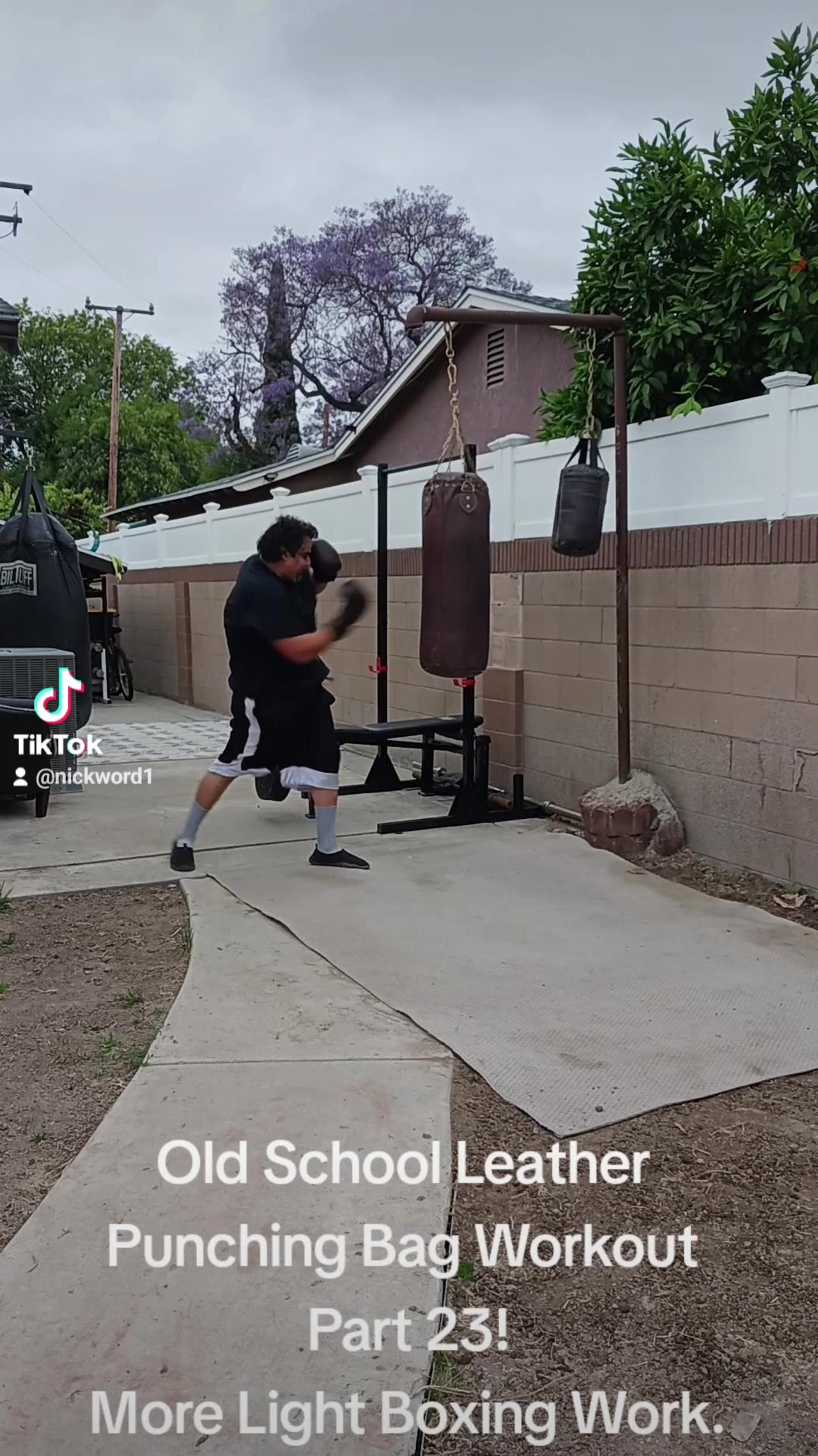 Old School Leather Punching Bag Workout Part 23. - One News Page VIDEO