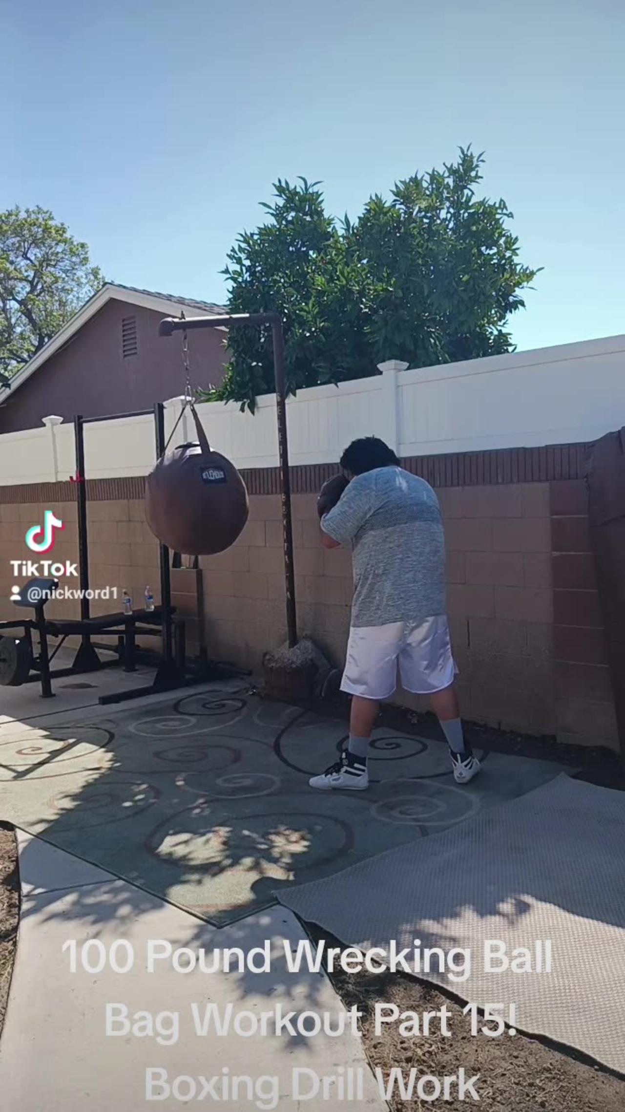 100 Pound Wrecking ball Bag Workout Part 15. - One News Page VIDEO