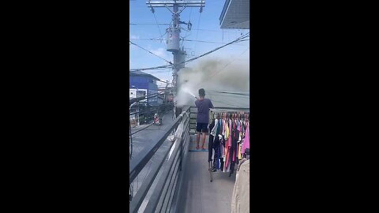 electric pole fire - One News Page VIDEO