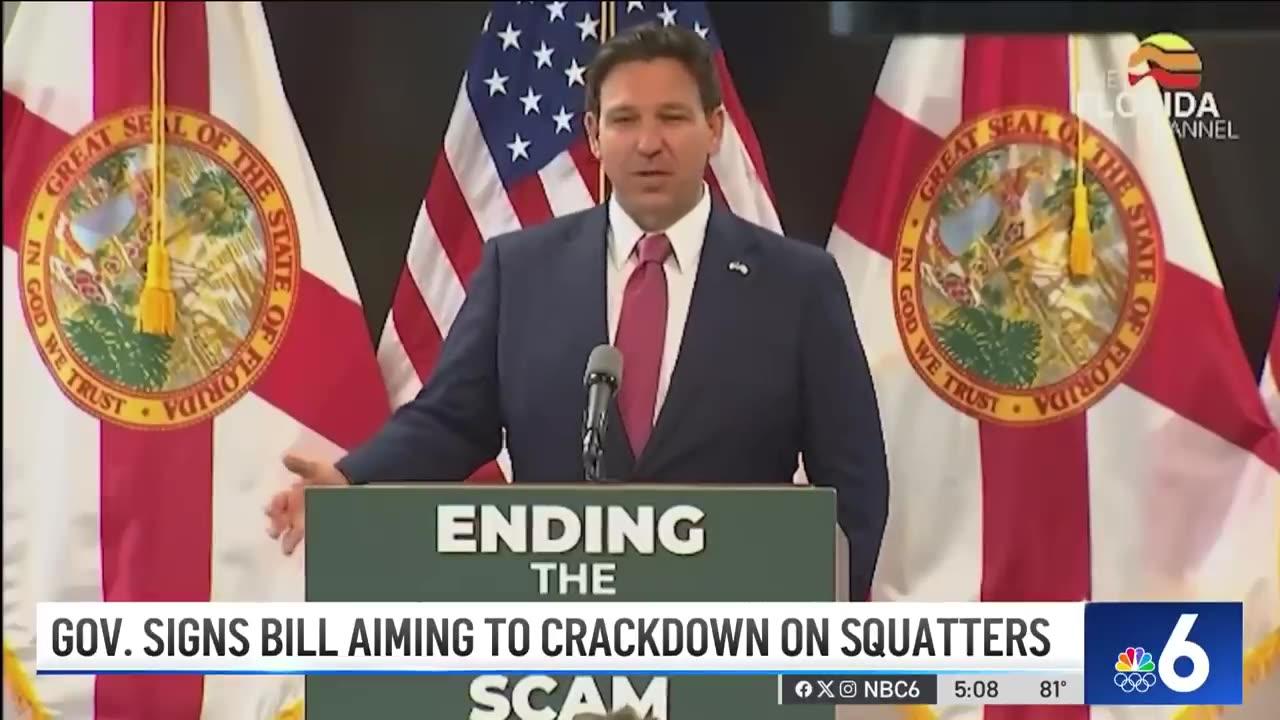 Gov. DeSantis signs law that allows squatters to - One News Page VIDEO