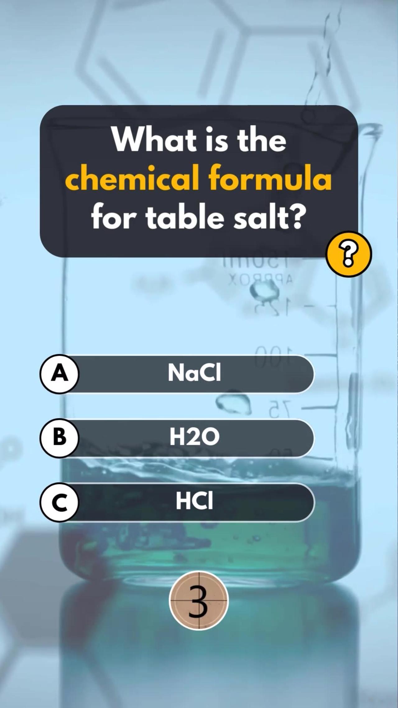 What is the chemical formula for table salt? - One News Page VIDEO