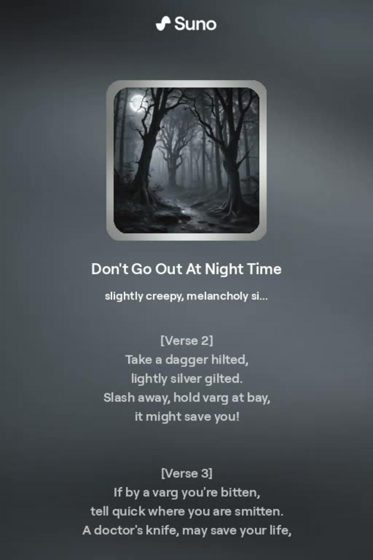Don't Go Out At Night Time alternate - One News Page VIDEO