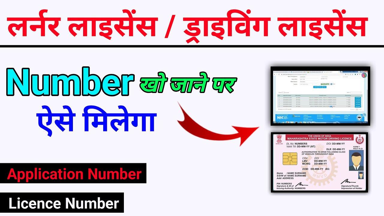Learning Licence/ DL Application Kaise Pata Kare - One News Page VIDEO