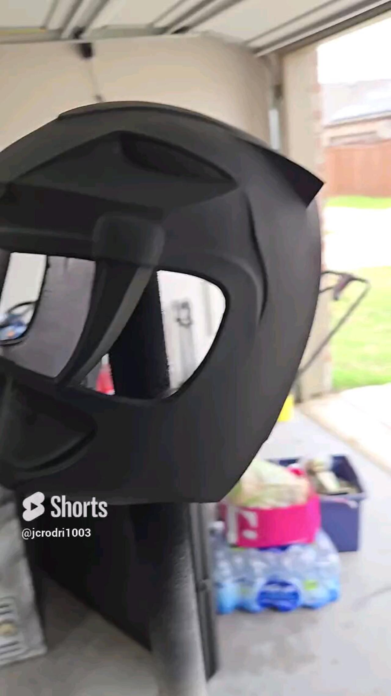 Sabertooth tiger helmet build pt 13 (base coat - One News Page VIDEO