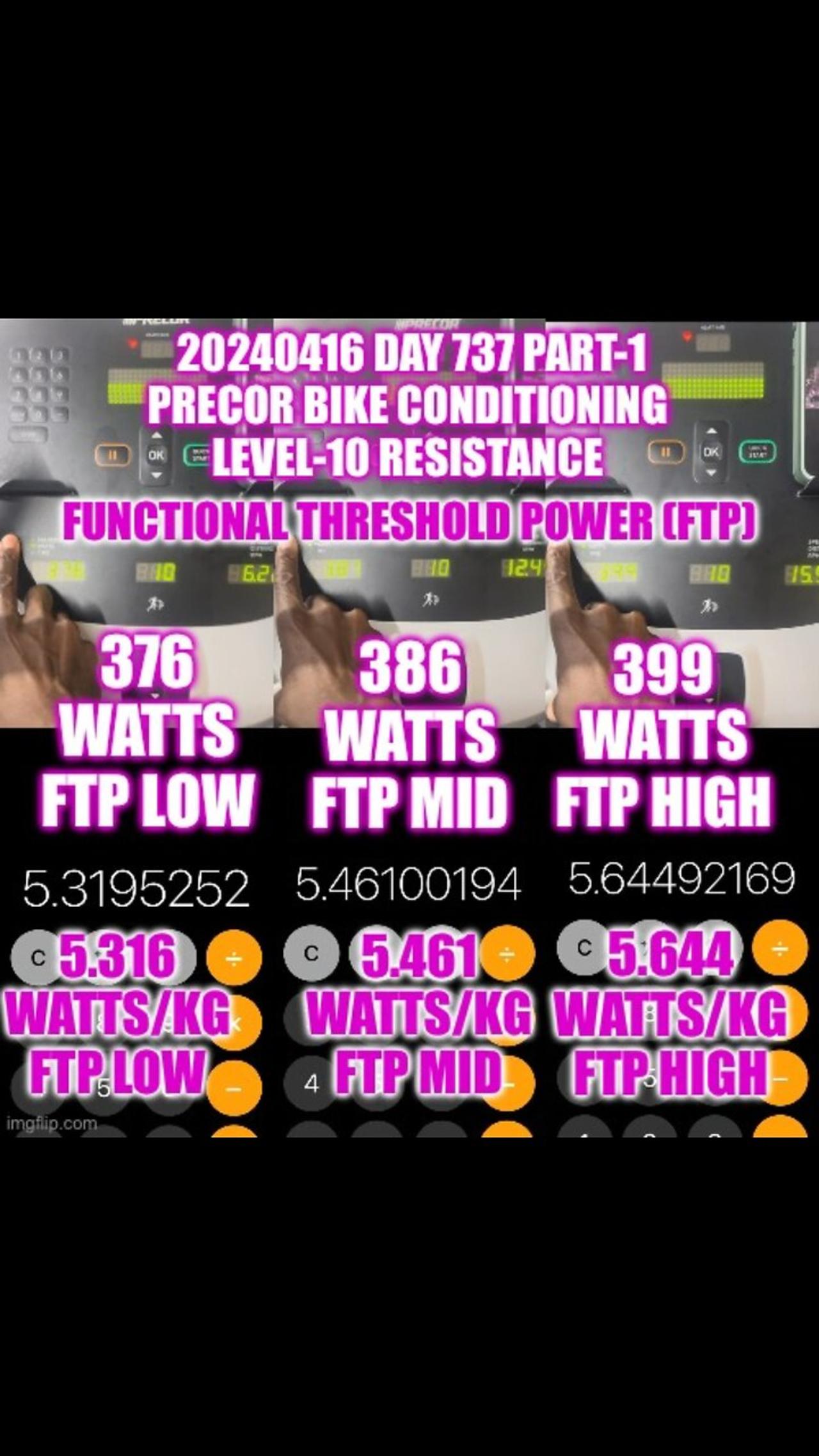 20240416 Day 737 Part-1 - Precor Bike - One News Page VIDEO