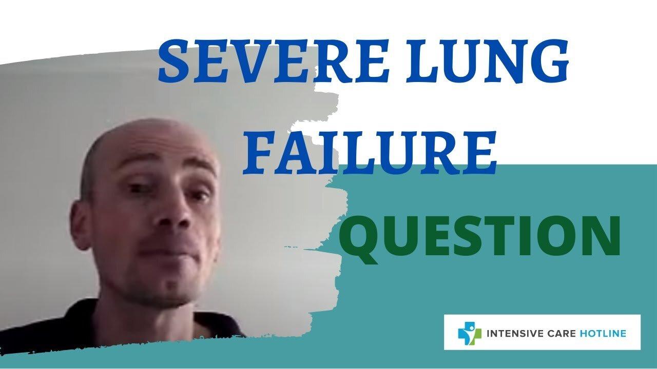 Severe Lung Failure Question - One News Page VIDEO