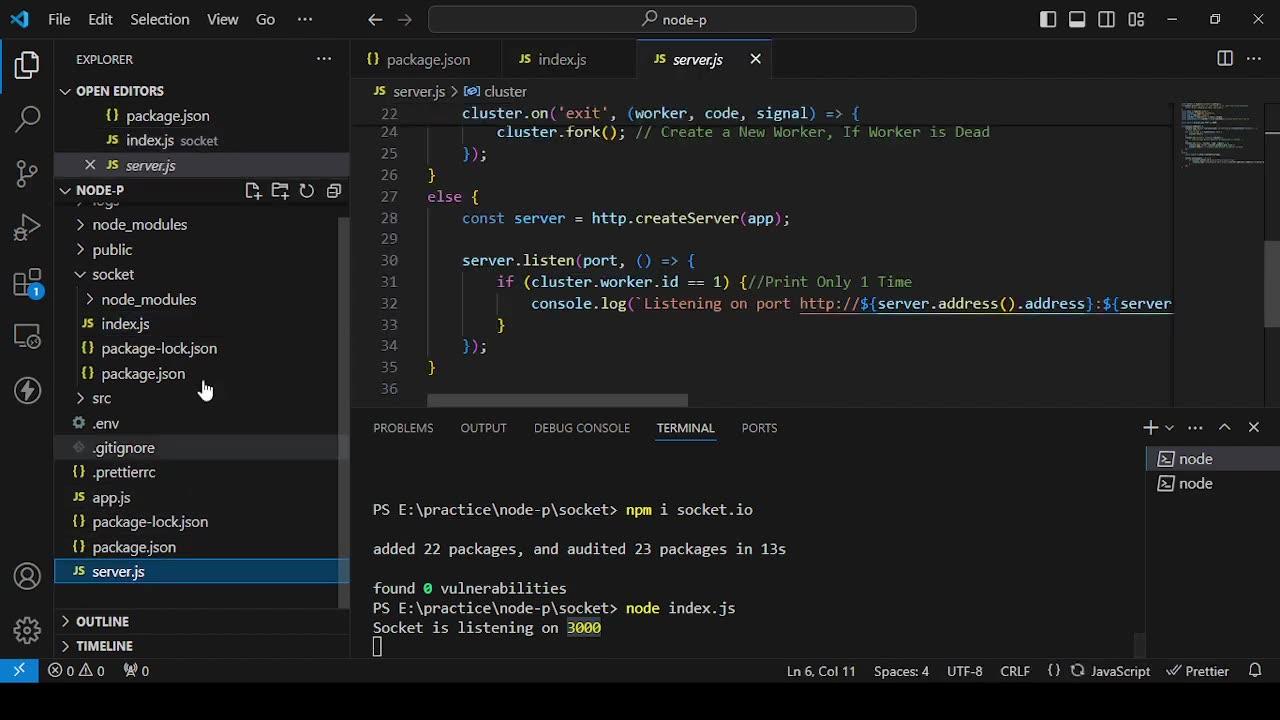 Use Socket in Node JS Clusters - One News Page VIDEO Use Socket in Node JS Clusters - One News Page VIDEO