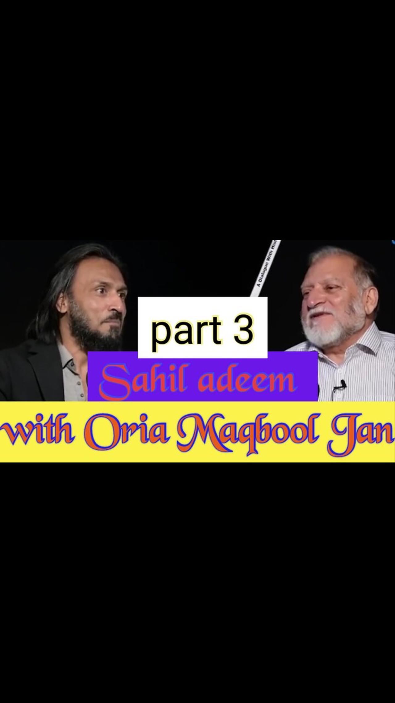 Sahil adeem with Oriya Maqbool Jan part 3 - One News Page VIDEO