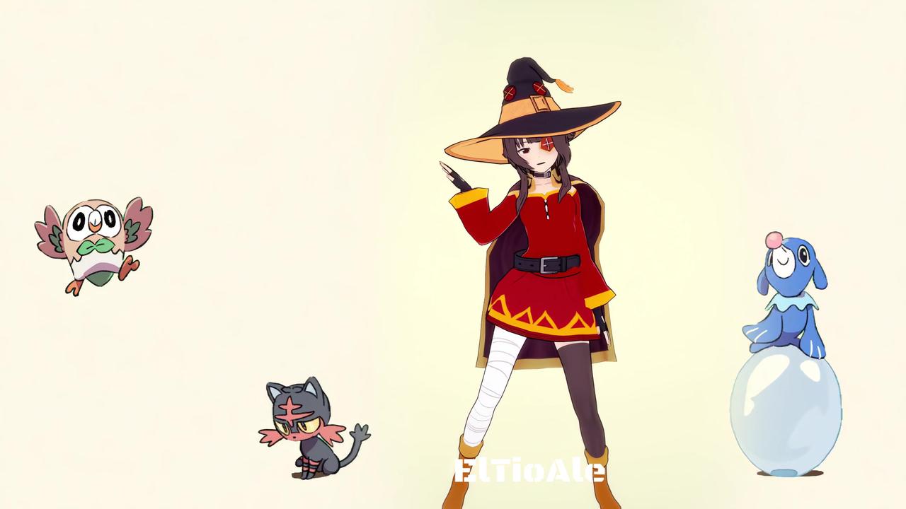 Megumin Konosuba Pokémon dancing POKÉDANCE - One News Page VIDEO