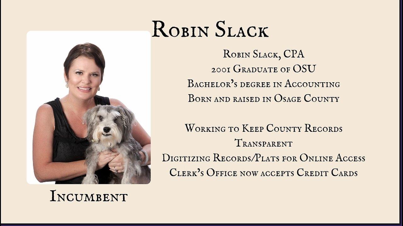 Incumbent Robin Slack for County Clerk - One News Page VIDEO