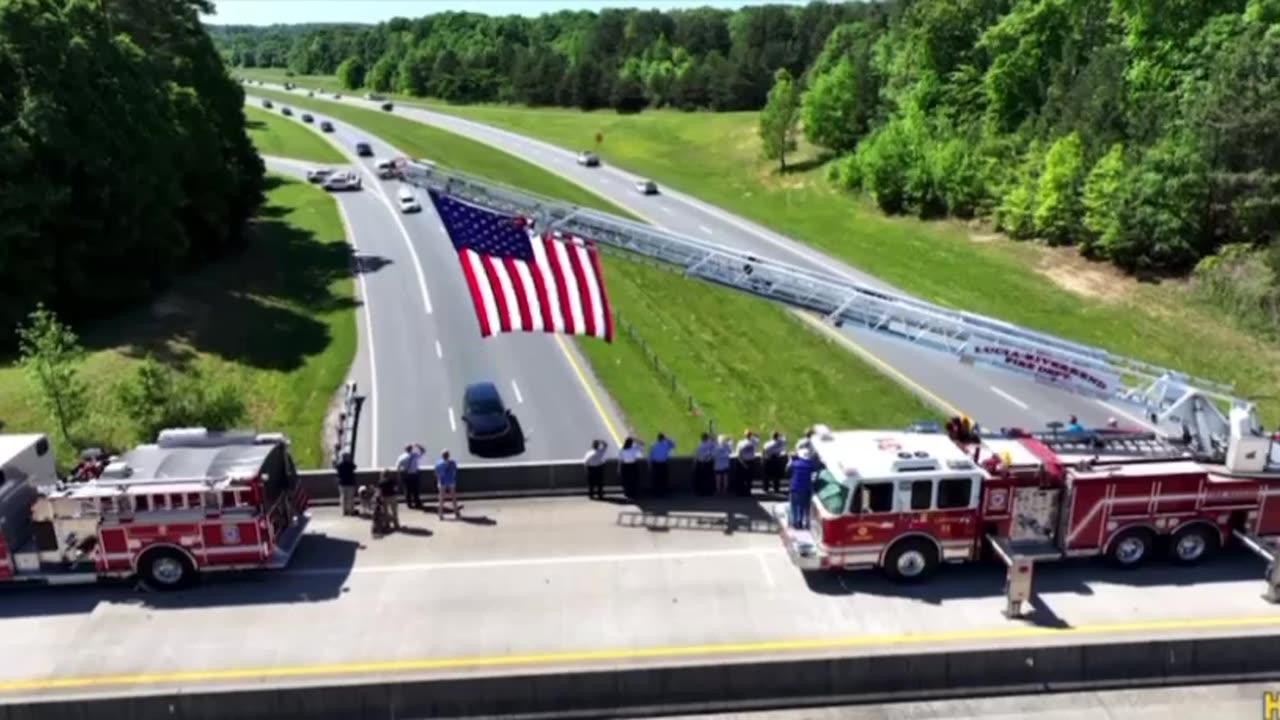 Procession for Alden Elliott law enforcement - One News Page VIDEO