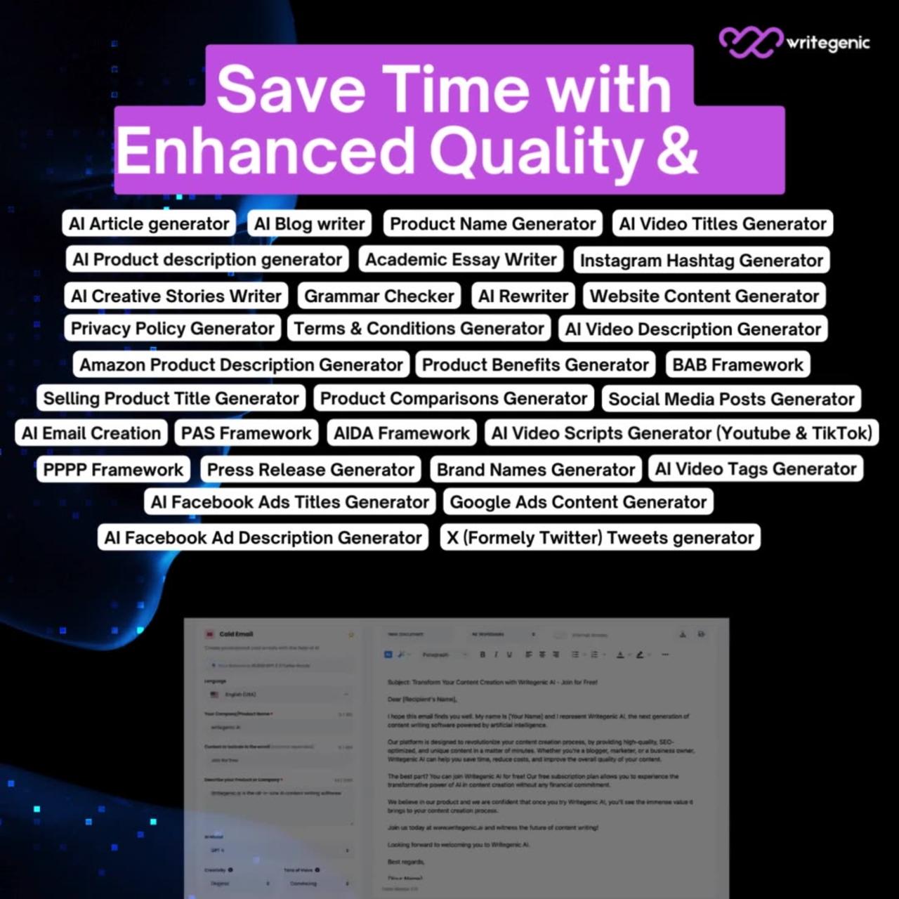 Ai Image Generator Tool | Writegenic.ai - One News Page VIDEO