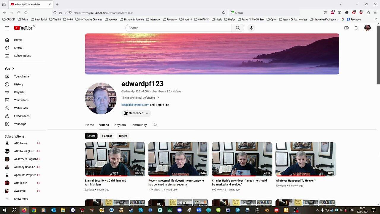 I recommend edwardpf123 youtube channel - One News Page VIDEO