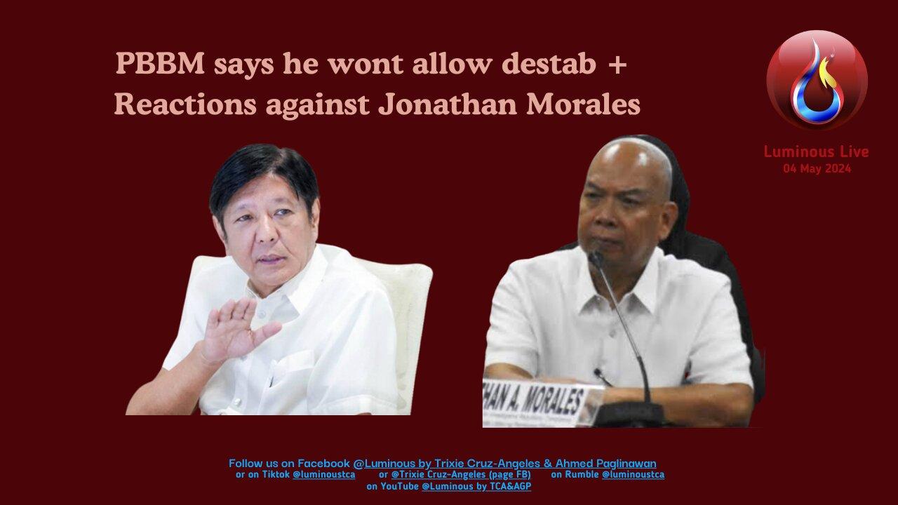 PBBM says he wont allow destab + Reactions to JM - One News Page VIDEO