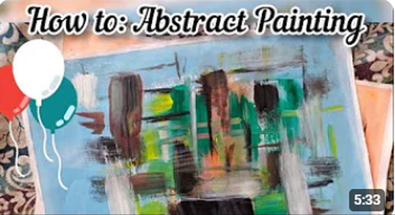 How to do an Abstract Art Painting | Step by - One News Page VIDEO