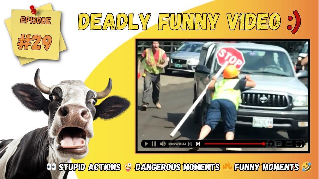 Funny video 👀 Stupid actions 🤪 Dangerous - One News Page VIDEO