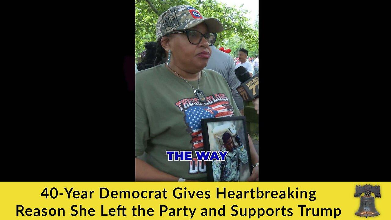 40-Year Democrat Gives Heartbreaking Reason She - One News Page VIDEO