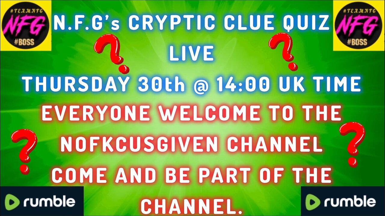 N F Gs Cryptic Clue Quiz Live One News Page Video