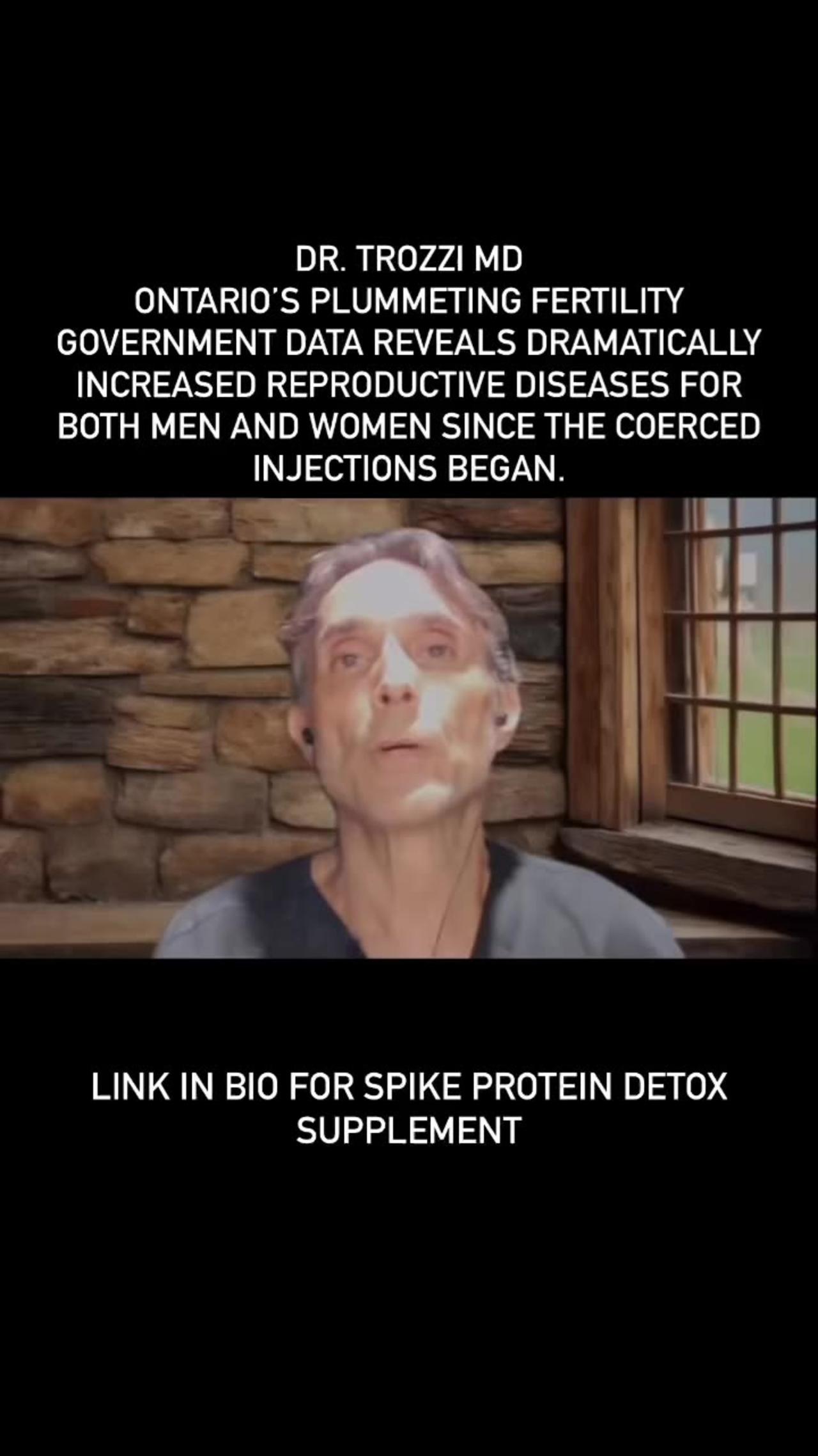 Dr. Trozzi MD Ontario’s Plummeting Fertility - One News Page VIDEO