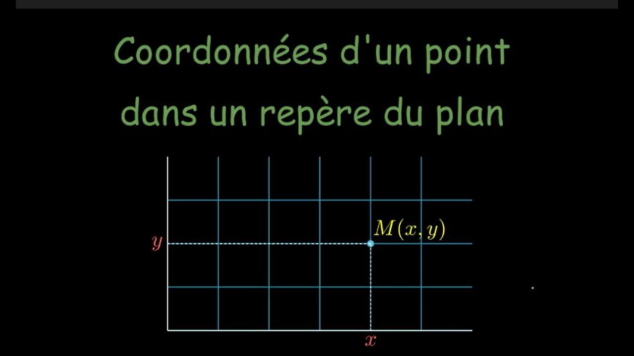 Coordonnées d'un point dans un repère - One News Page VIDEO