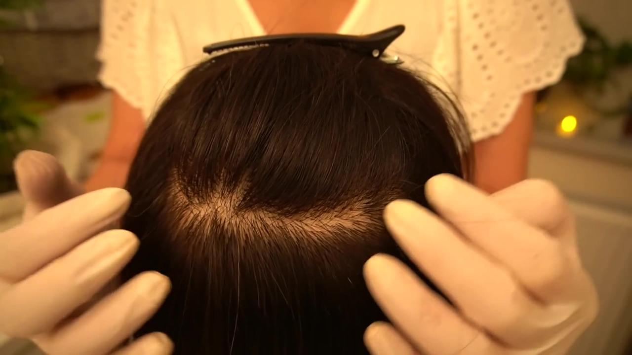 [ASMR] Scalp Check with Latex Gloves | Scalp - One News Page VIDEO