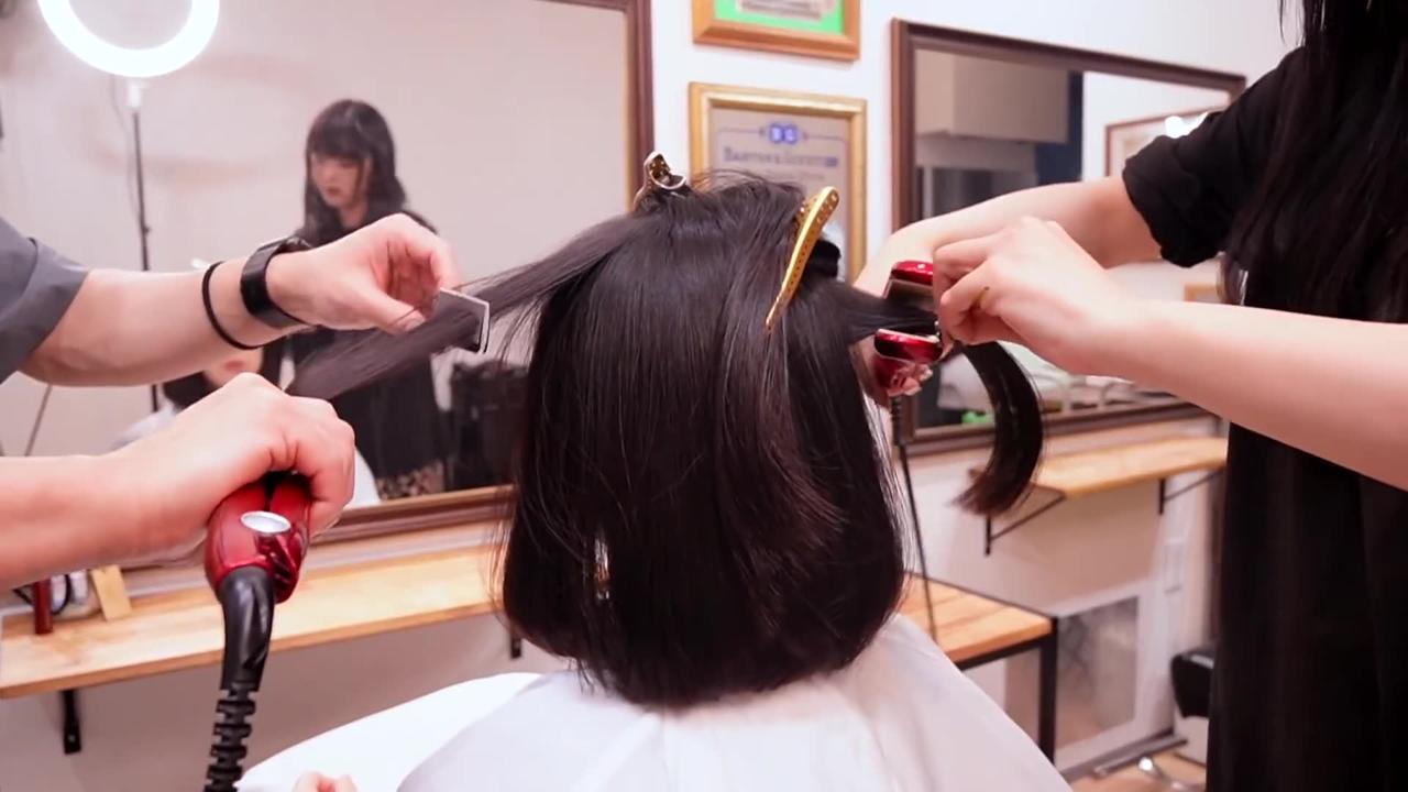 ASMR | Bob haircuts and hair masks for shiny - One News Page VIDEO