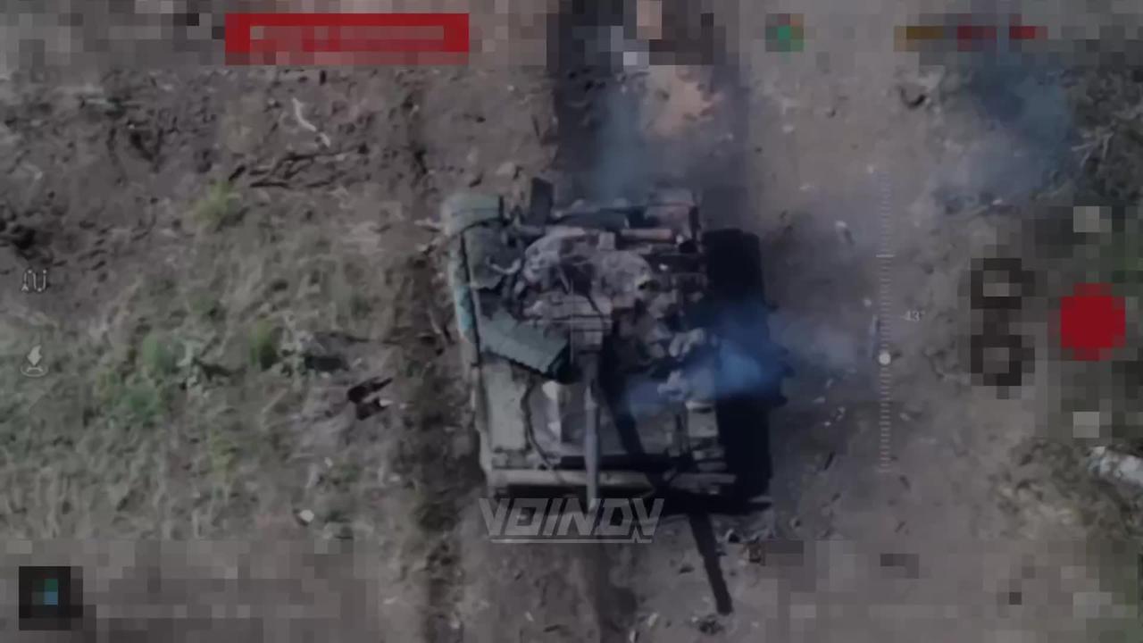 FPV Attacks a Ukrainian Tank Near Konstantinovka - One News Page VIDEO