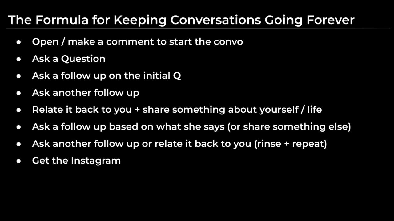 The Formula for Keeping Conversations Going - One News Page VIDEO