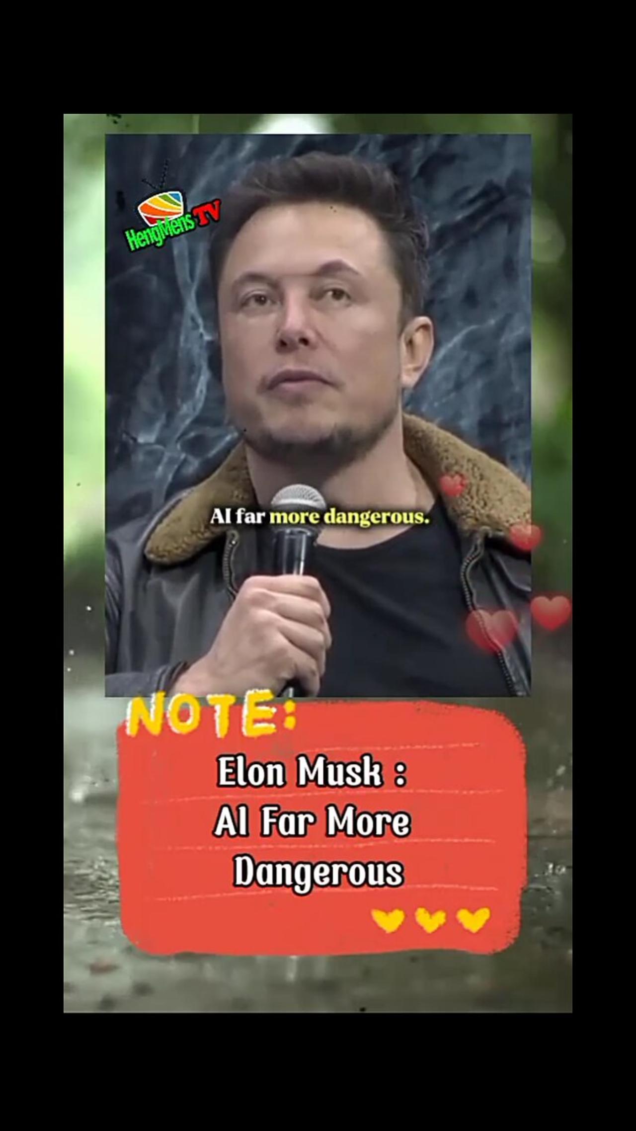 Elon Musk : AI Far More Dangerous - One News Page VIDEO Elon Musk : AI Far More Dangerous - One News Page VIDEO