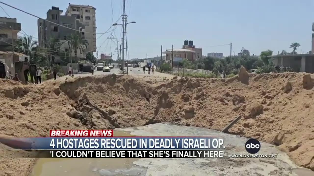4 hostages rescued by Israeli Defense Forces ABC - One News Page VIDEO