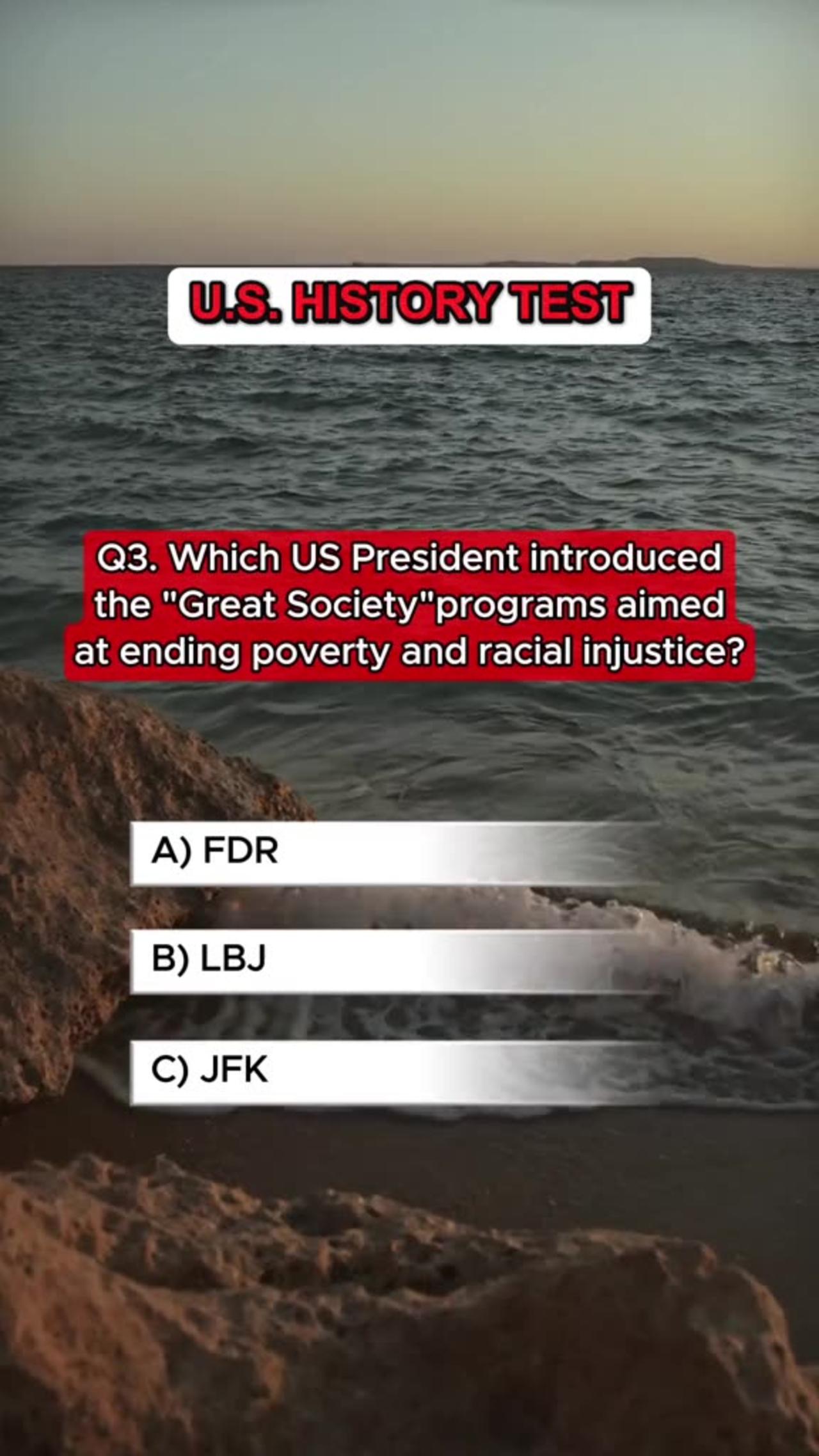 11th-grade U.S. History Test for Americans! Can - One News Page VIDEO